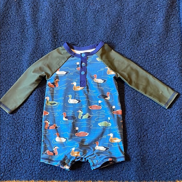 Mud Pie | Swim | Mud Pie Blue And Green Rashguard With Duck Print ...